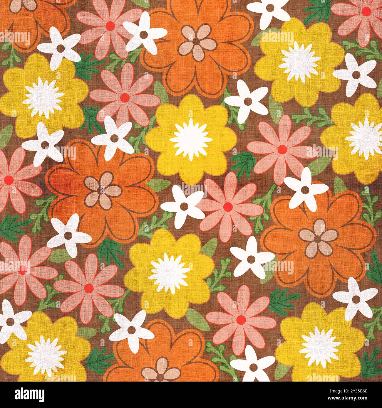 Retro boho floral patterns hi-res stock photography and images - Alamy