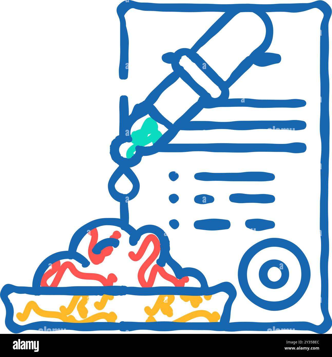 meat quality check icon doodle illustration Stock Vector Image & Art ...