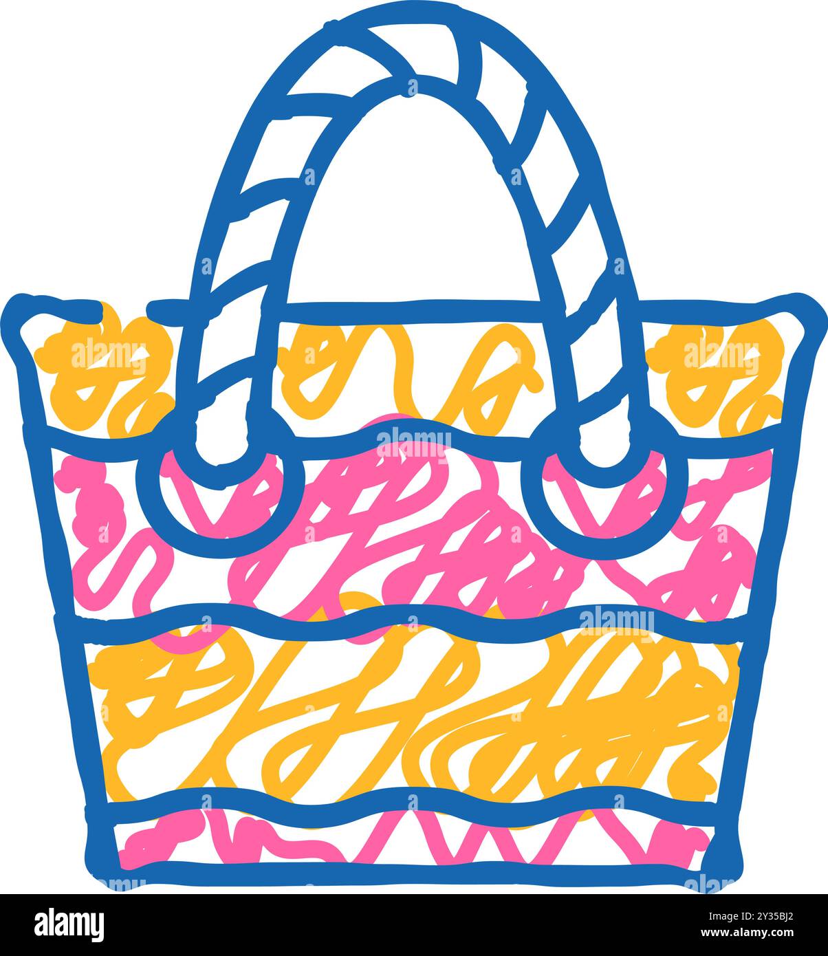 bag beach icon doodle illustration Stock Vector Image & Art - Alamy