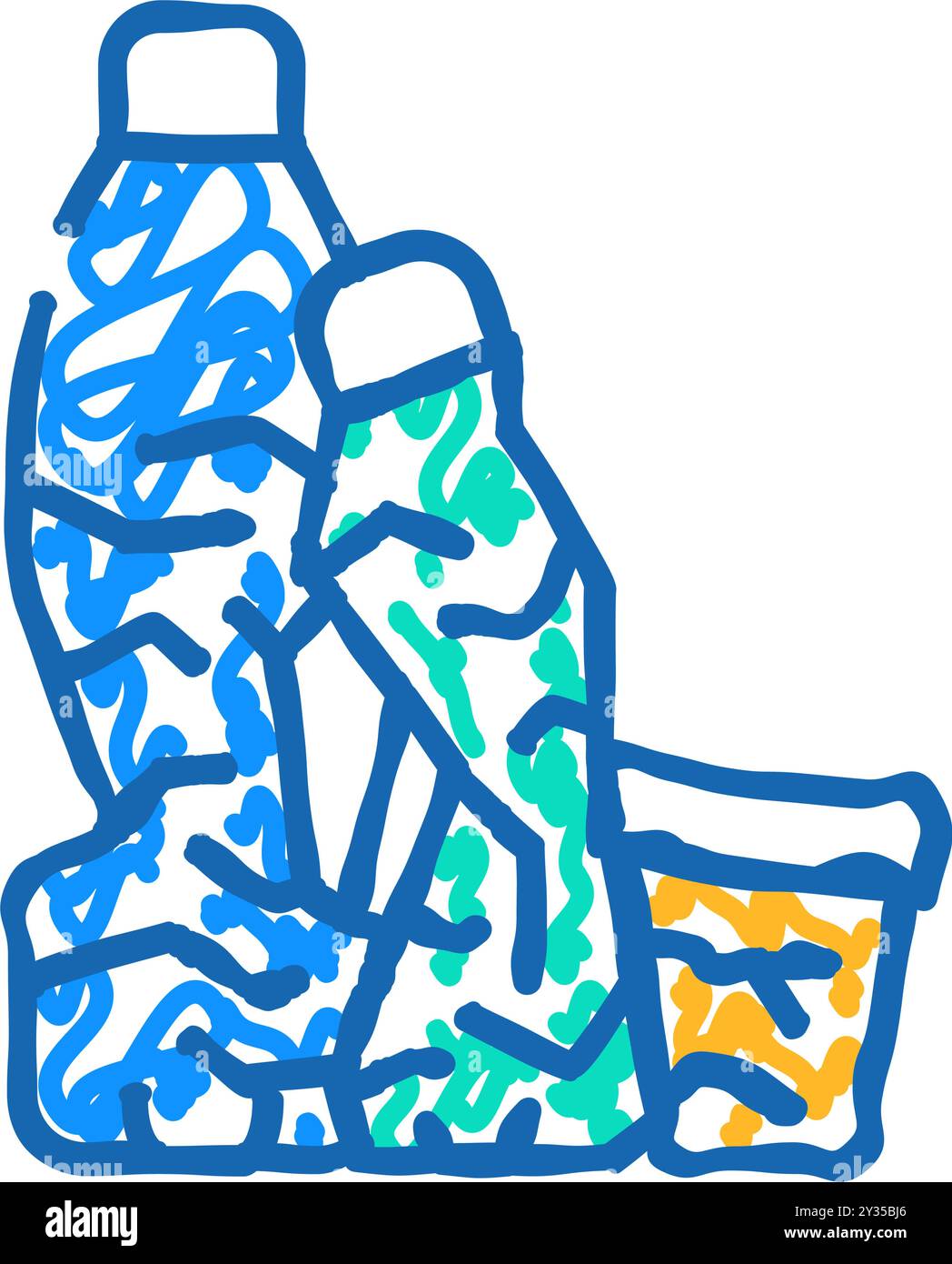 plastic waste icon doodle illustration Stock Vector Image & Art - Alamy