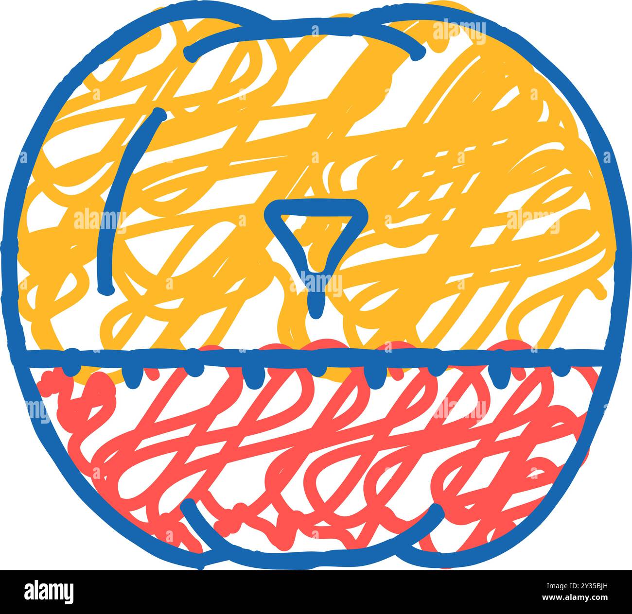 timer in shape of tomato icon doodle illustration Stock Vector Image ...