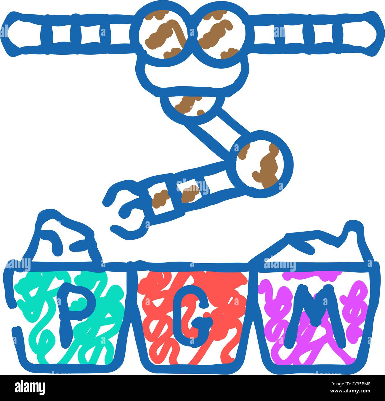 Robotic sorting recycle Stock Vector Images - Alamy