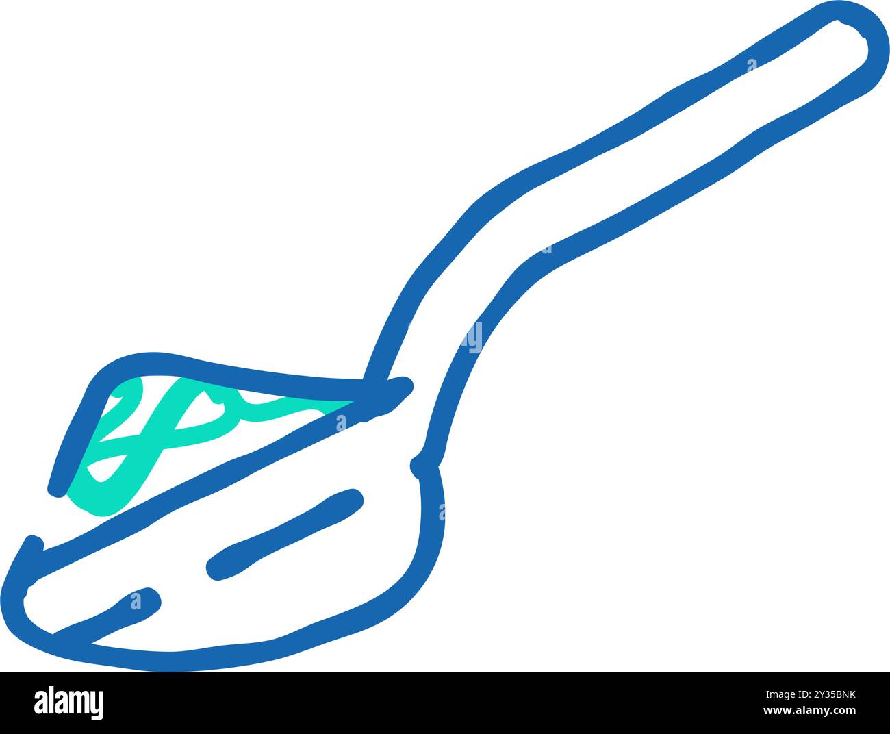 spoon with powder icon doodle illustration Stock Vector Image & Art - Alamy