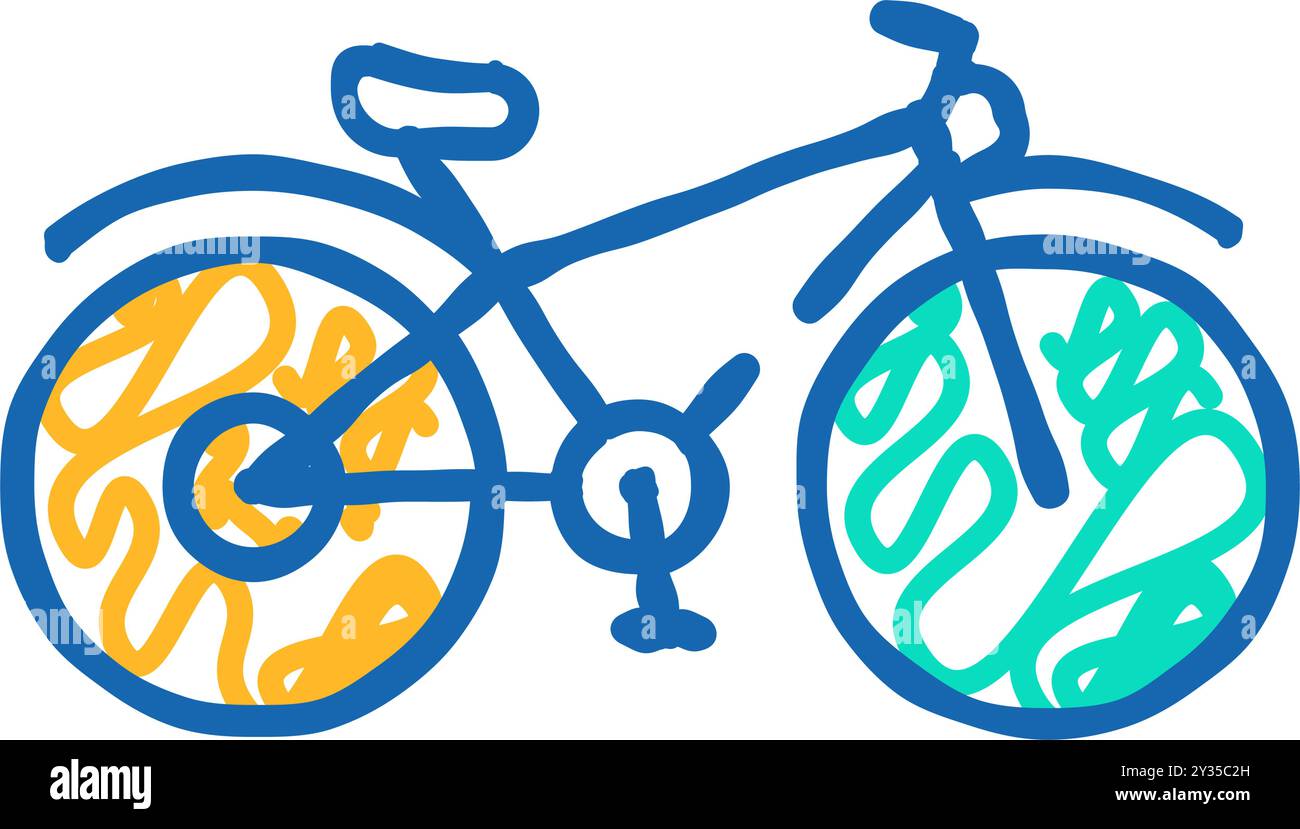 Bicycle Transport Icon Doodle Illustration Stock Vector Image Art Alamy