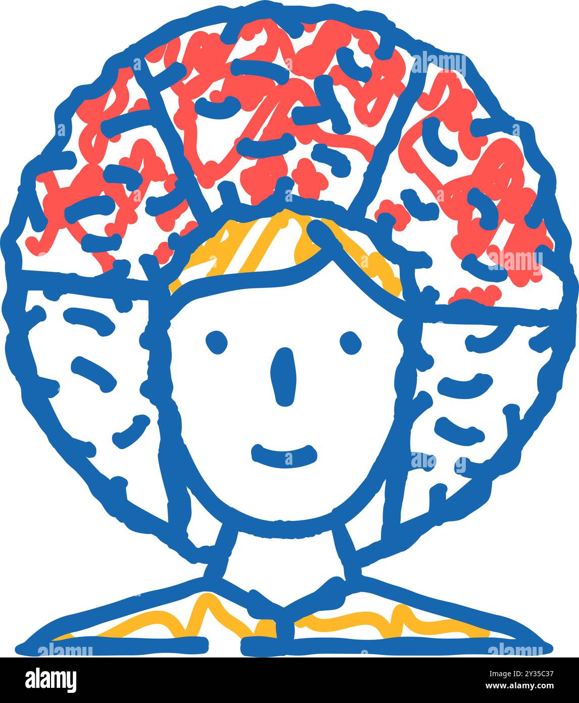 wig fan icon doodle illustration Stock Vector Image & Art - Alamy