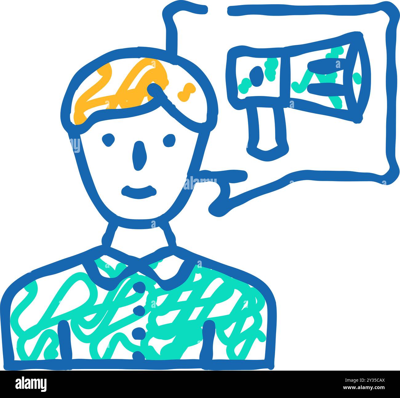 marketing director icon doodle illustration Stock Vector Image & Art ...