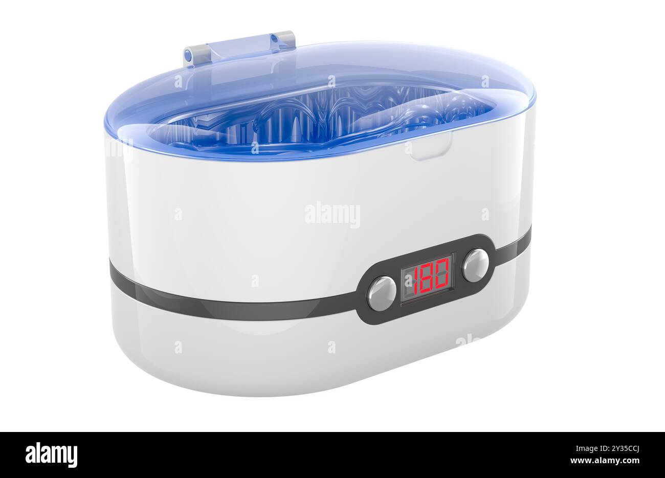Ultrasonic Cleaner with Display, 3D rendering isolated on white ...