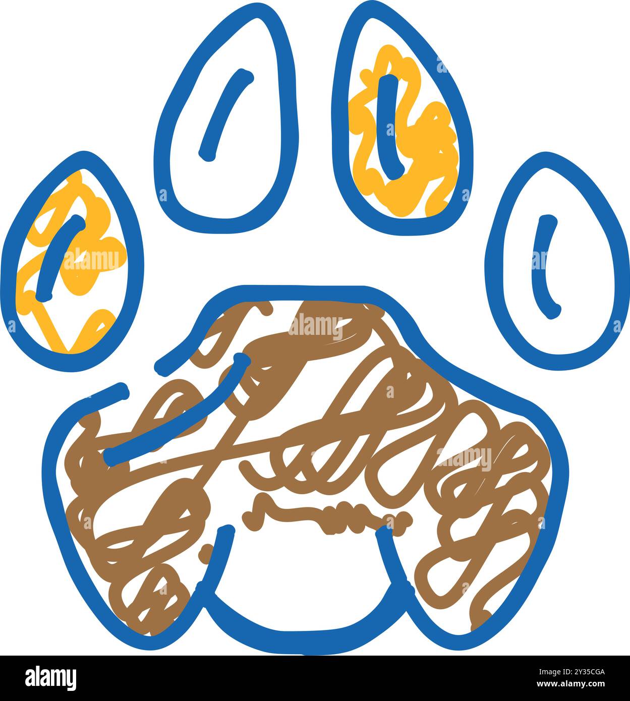 lion leg print icon doodle illustration Stock Vector Image & Art - Alamy