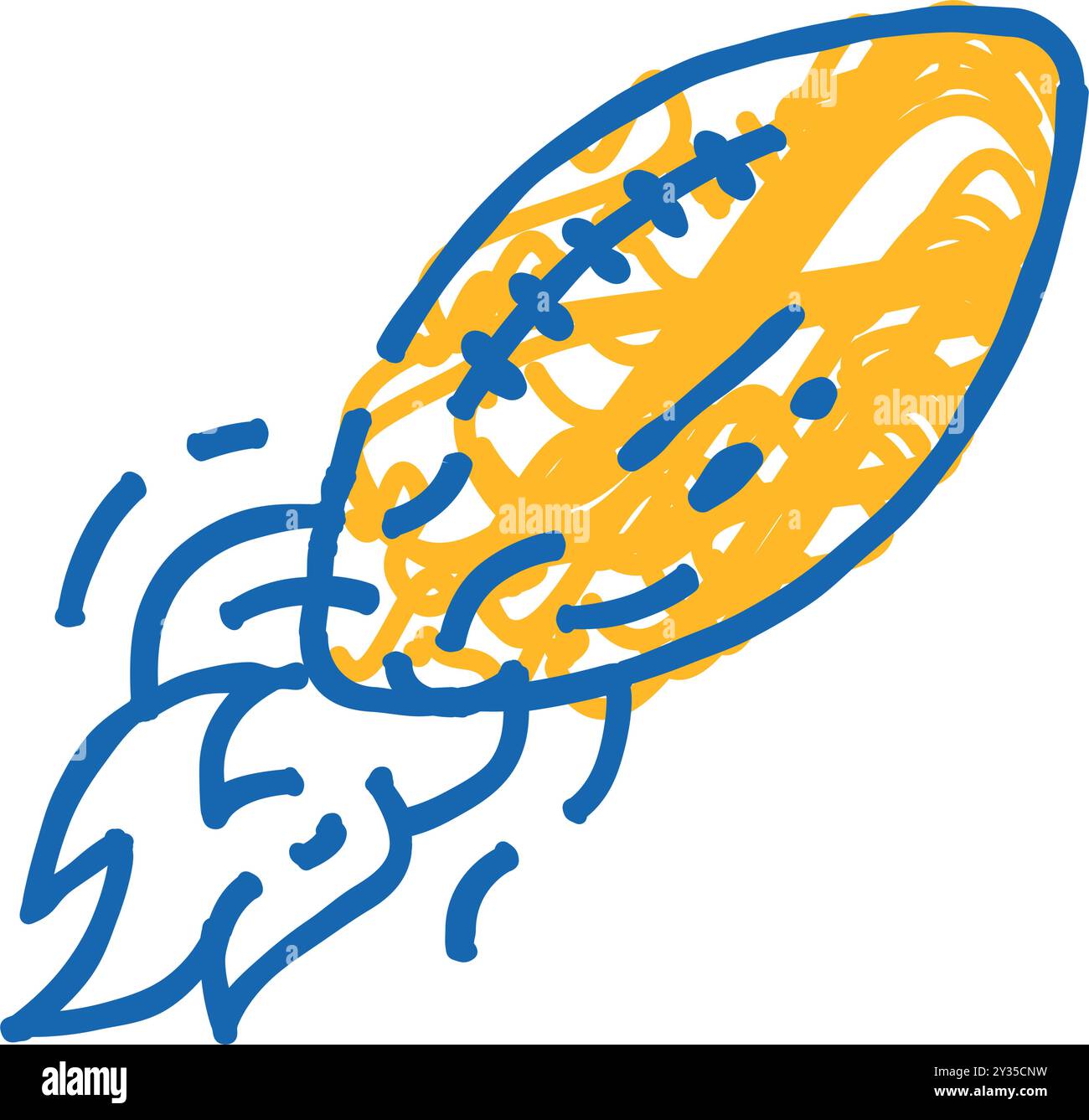 ball high speed flying icon doodle illustration Stock Vector Image ...