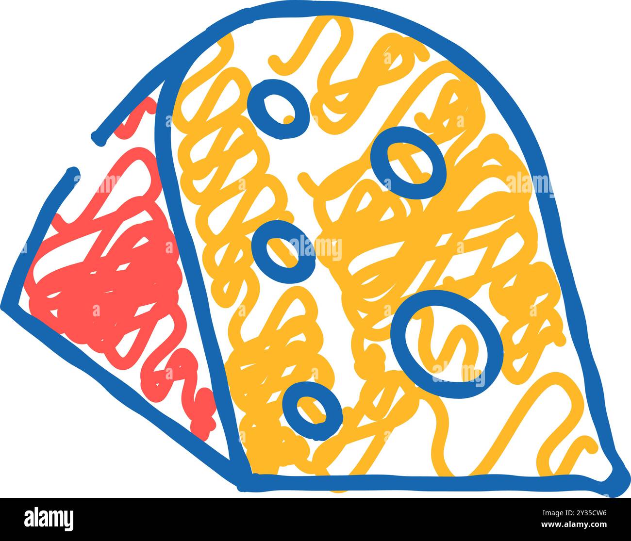 gouda cheese icon doodle illustration Stock Vector Image & Art - Alamy