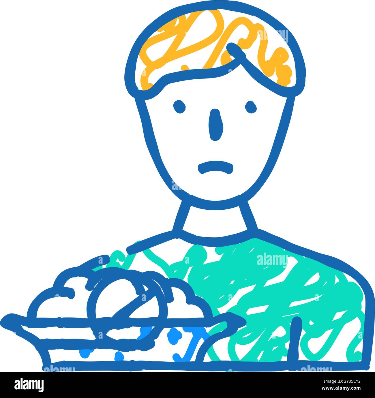 refusal to eat icon doodle illustration Stock Vector Image & Art - Alamy