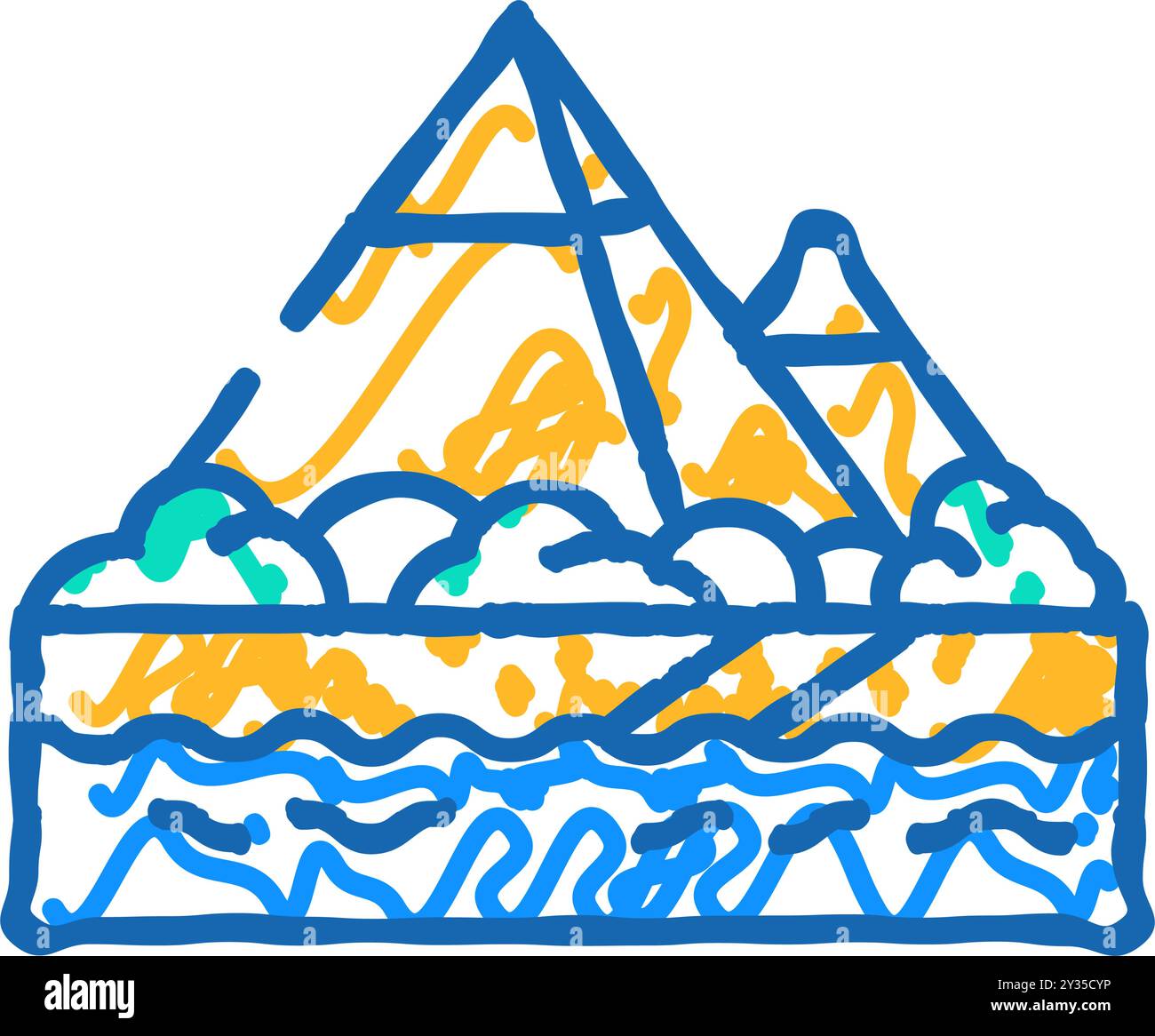 The river nile pyramid Stock Vector Images - Alamy