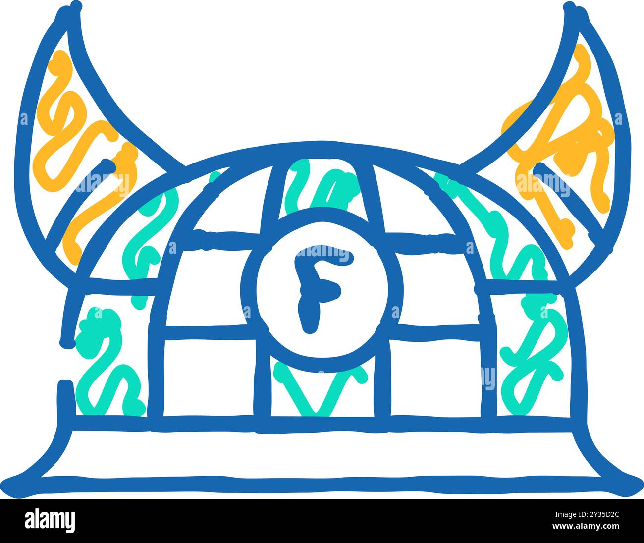 fan hat icon doodle illustration Stock Vector Image & Art - Alamy