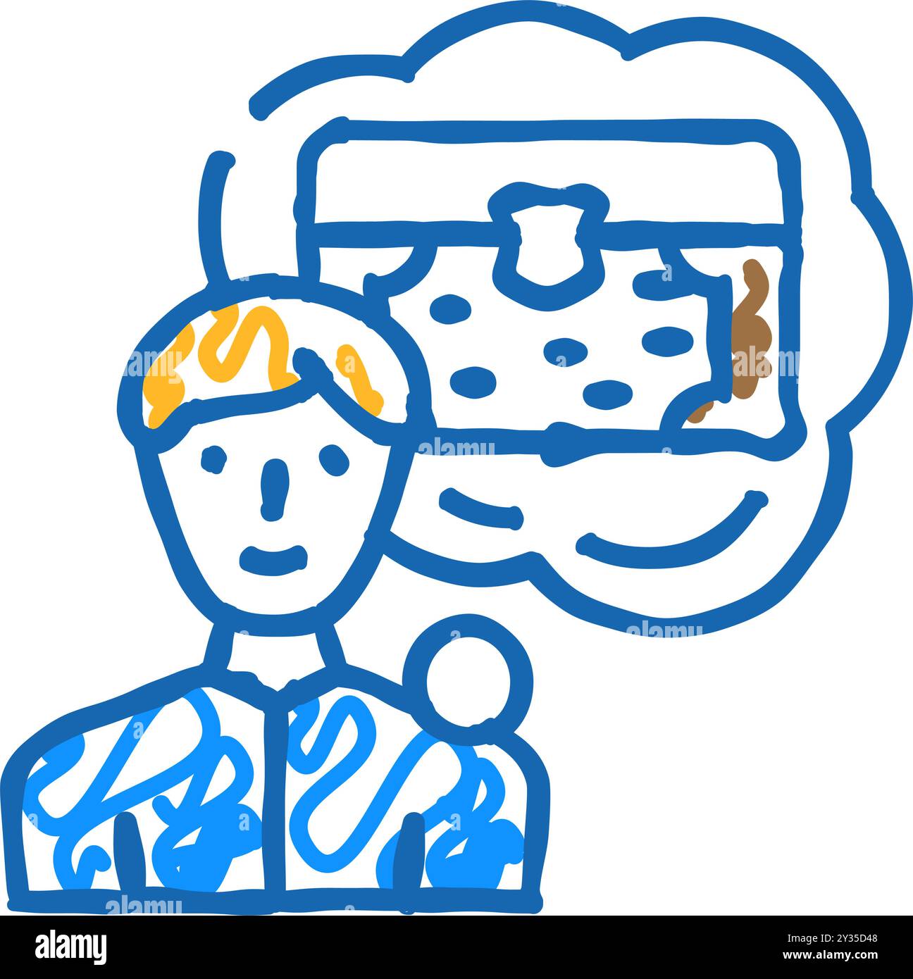 thoughts of treasure icon doodle illustration Stock Vector Image & Art ...