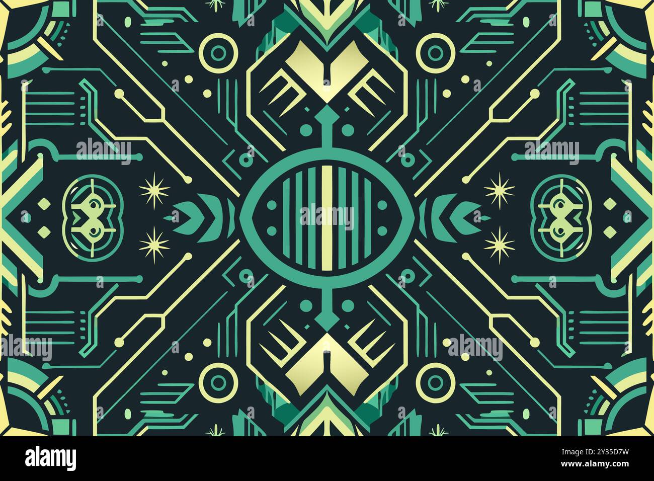 Thin circuit trace lines on technology background. Abstract digital ...