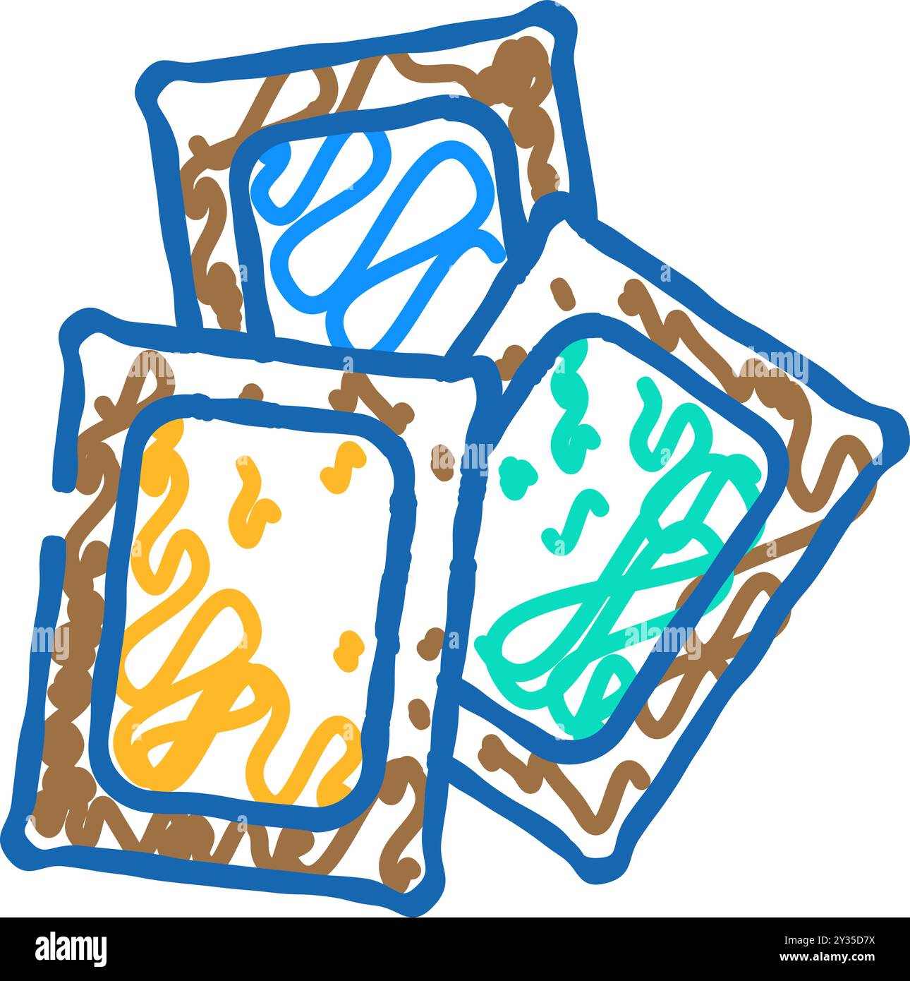 block chocolate icon doodle illustration Stock Vector Image & Art - Alamy