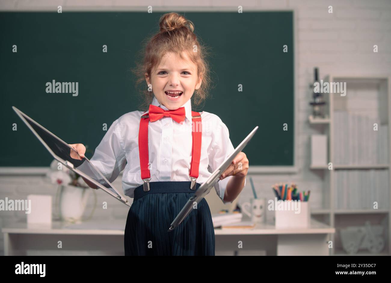 Portrait funny angry child girl hi-res stock photography and images - Alamy