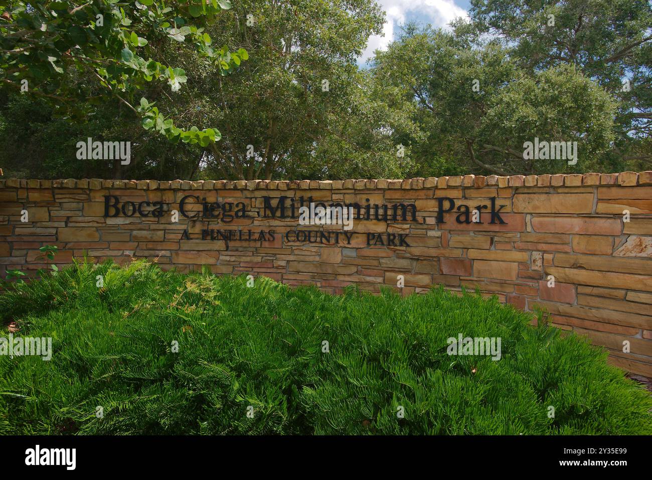 Editorial Use Only Sept 11, 2024, Entrance Sign Boca Ciega Millennium ...