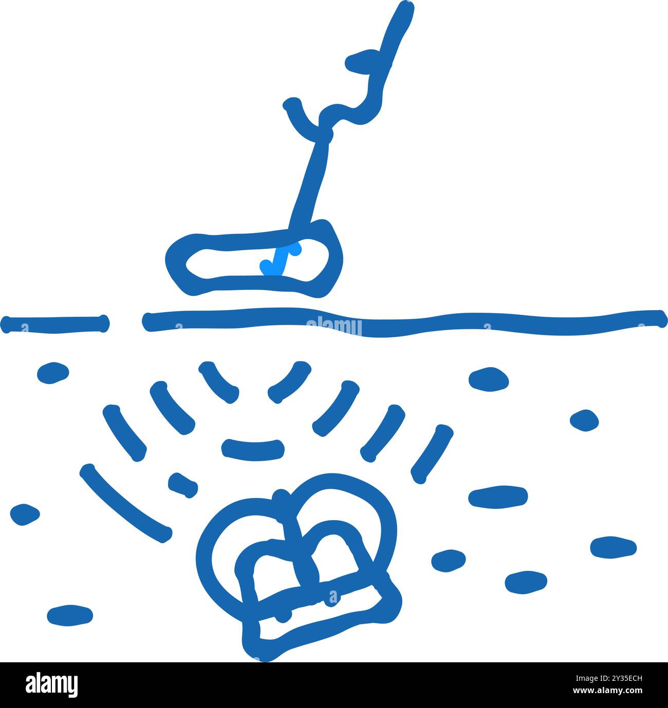 metal detector search icon doodle illustration Stock Vector Image & Art ...