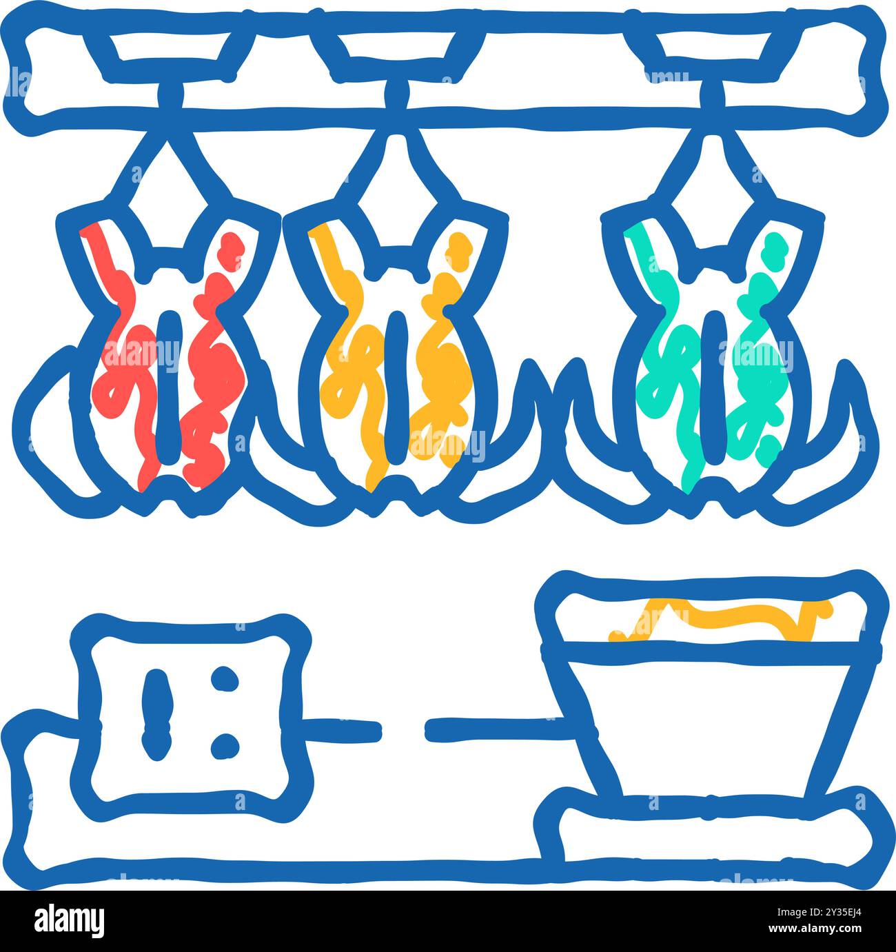 chicken processing icon doodle illustration Stock Vector Image & Art ...