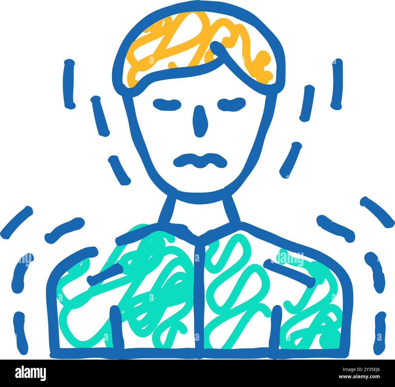 irritability health problem icon doodle illustration Stock Vector Image ...