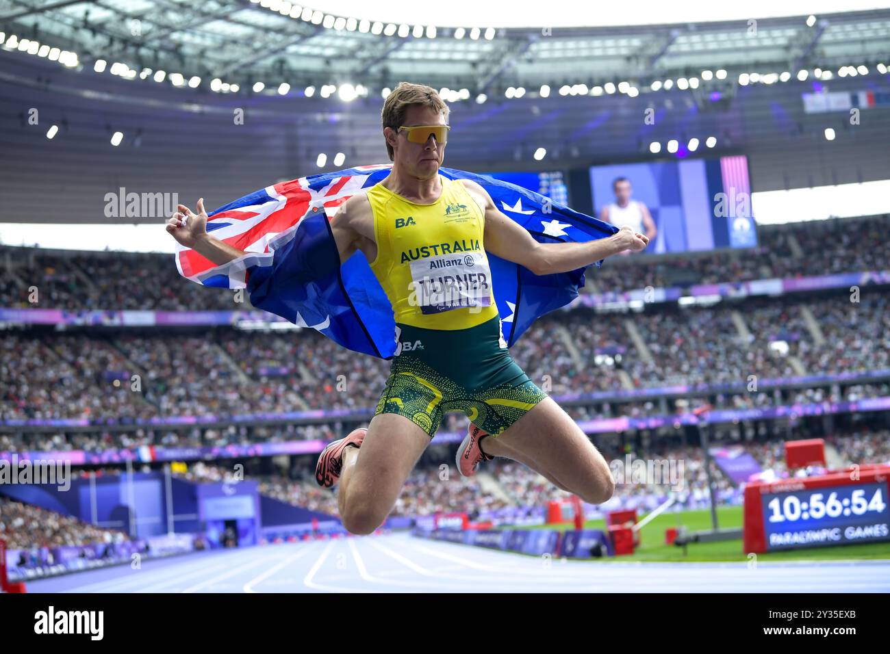 James Turner of Australia celebrating after competing in the men’s T36 ...