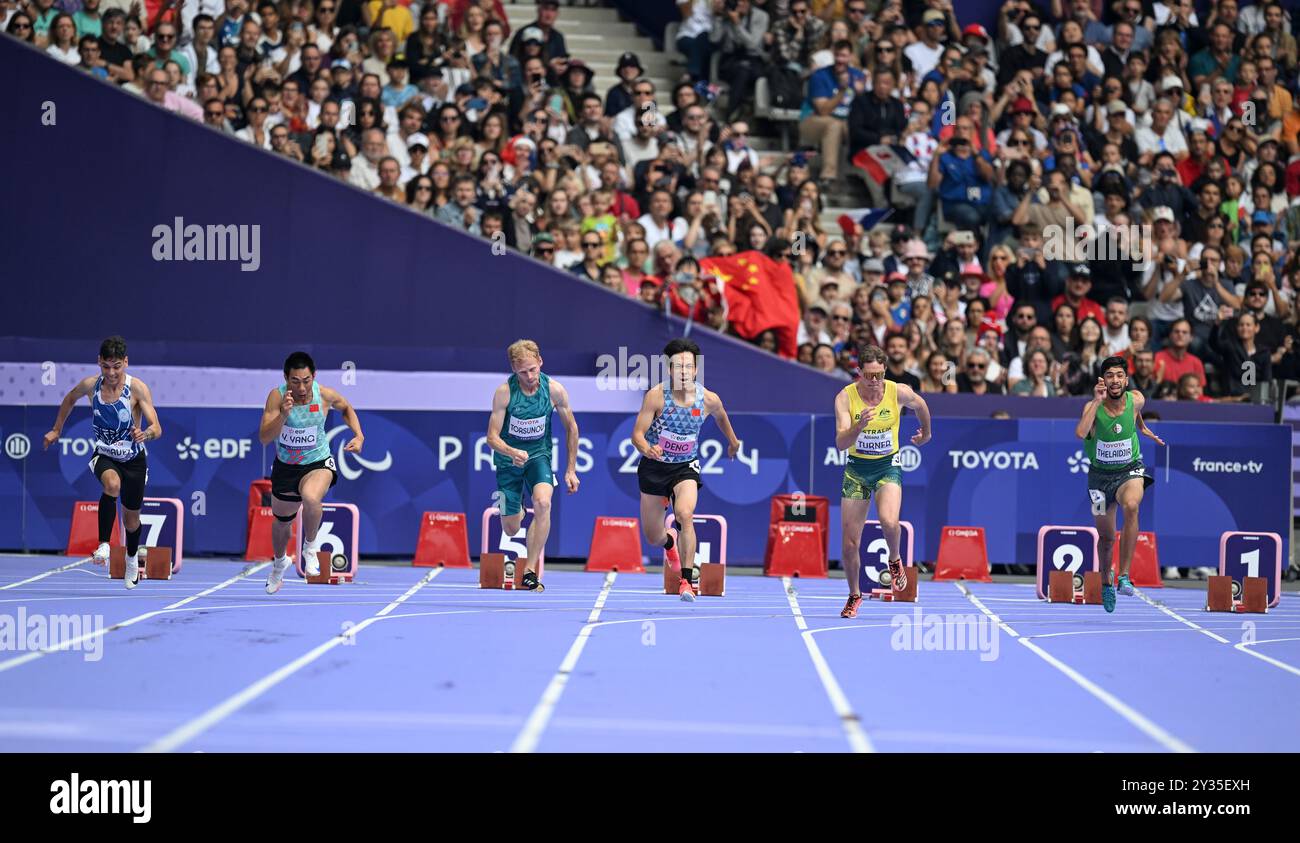 James Turner of Australia competing in the men’s T36 final at the Paris ...