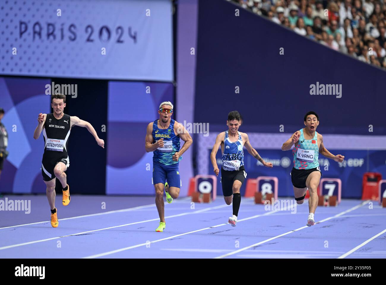 William Stedman of New Zealand competing in the men’s T36 final at the ...