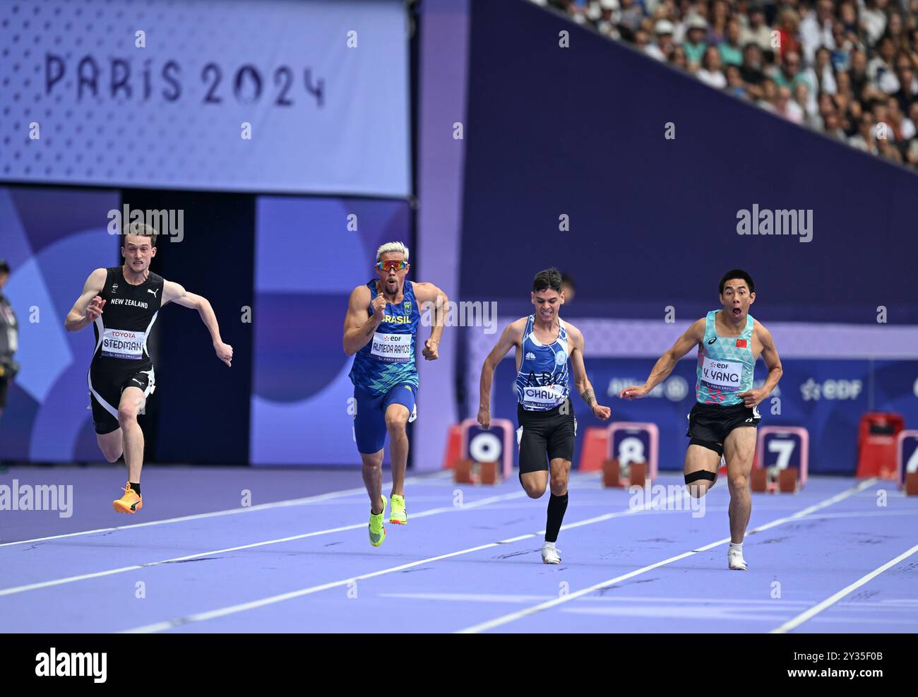 William Stedman of New Zealand competing in the men’s T36 final at the ...