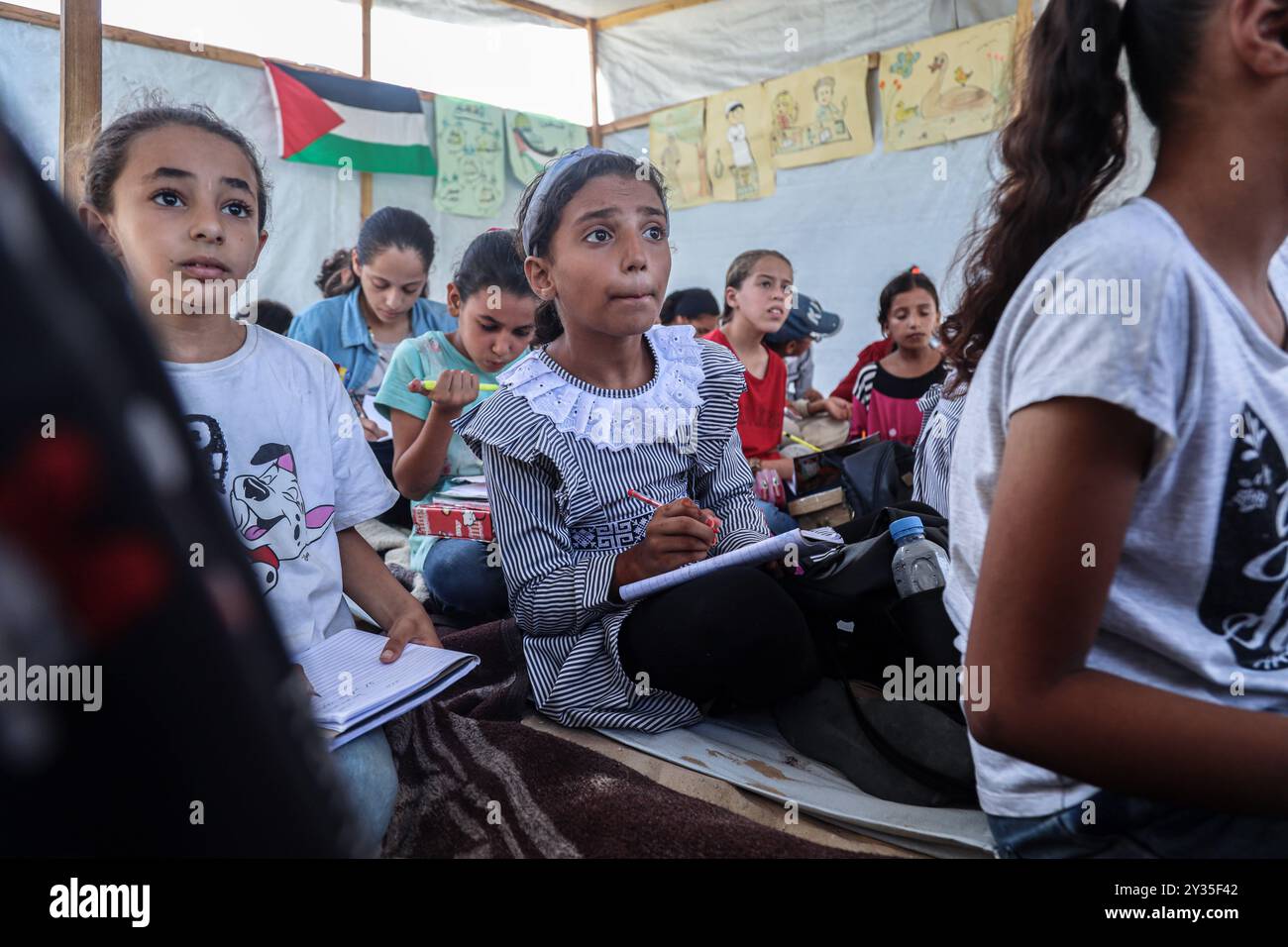 Gaza, Gaza, Palestine. 12th Sep, 2024. Palestinian teacher Israa Abu ...
