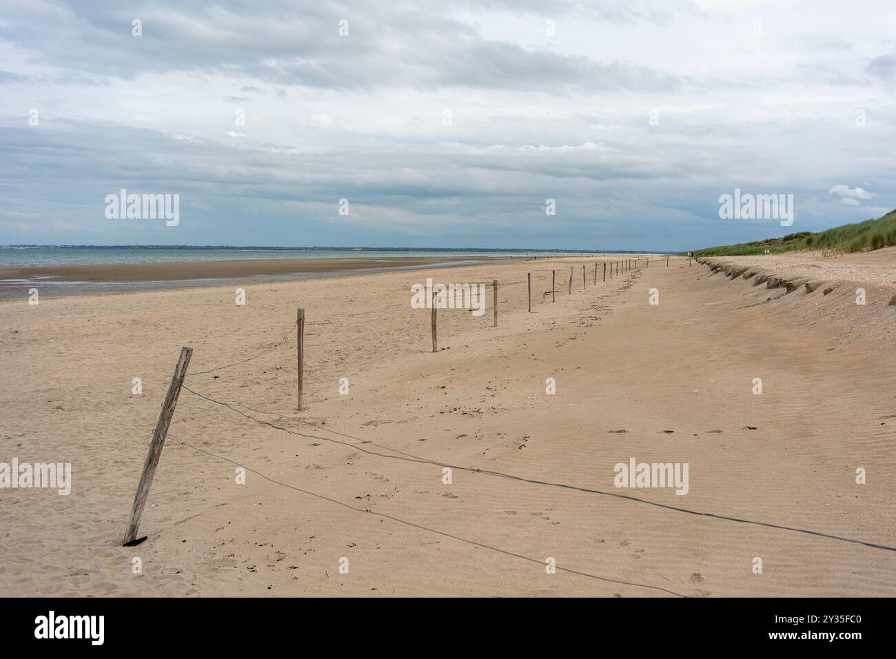France: view of Utah beach, one of the famous beaches where the landing ...