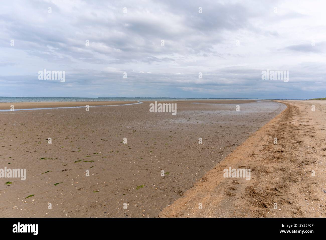 France: view of Utah beach, one of the famous beaches where the landing ...