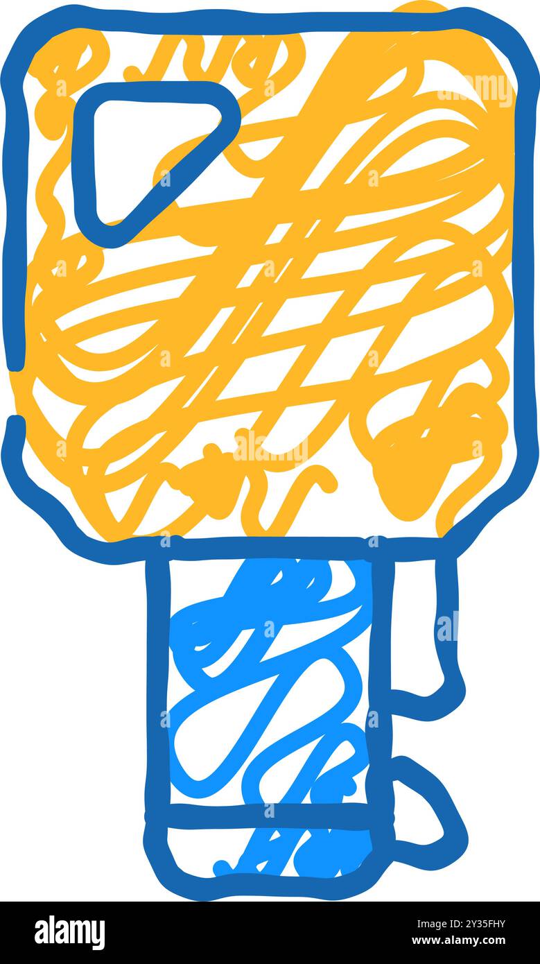 key for twist lock icon doodle illustration Stock Vector Image & Art ...