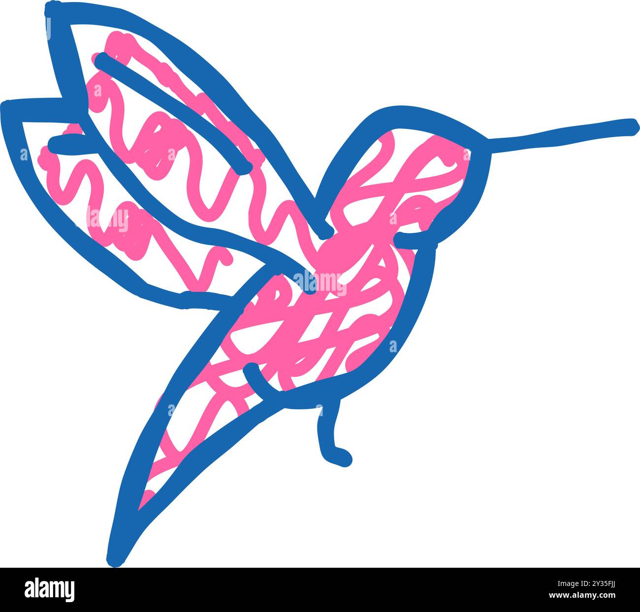 colibri little bird icon doodle illustration Stock Vector Image & Art ...