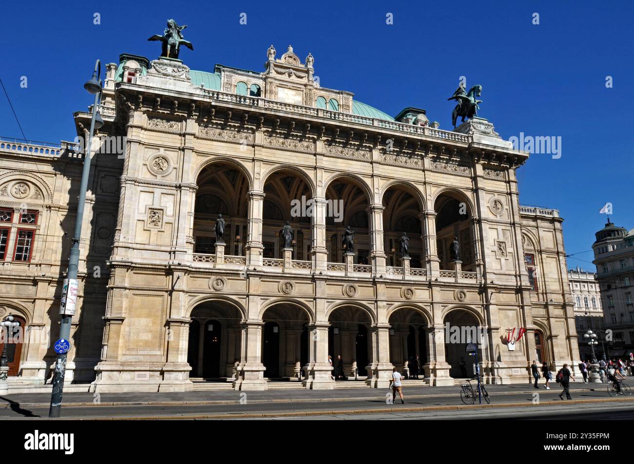 The landmark Vienna State Opera, located on the city's ring road, was ...
