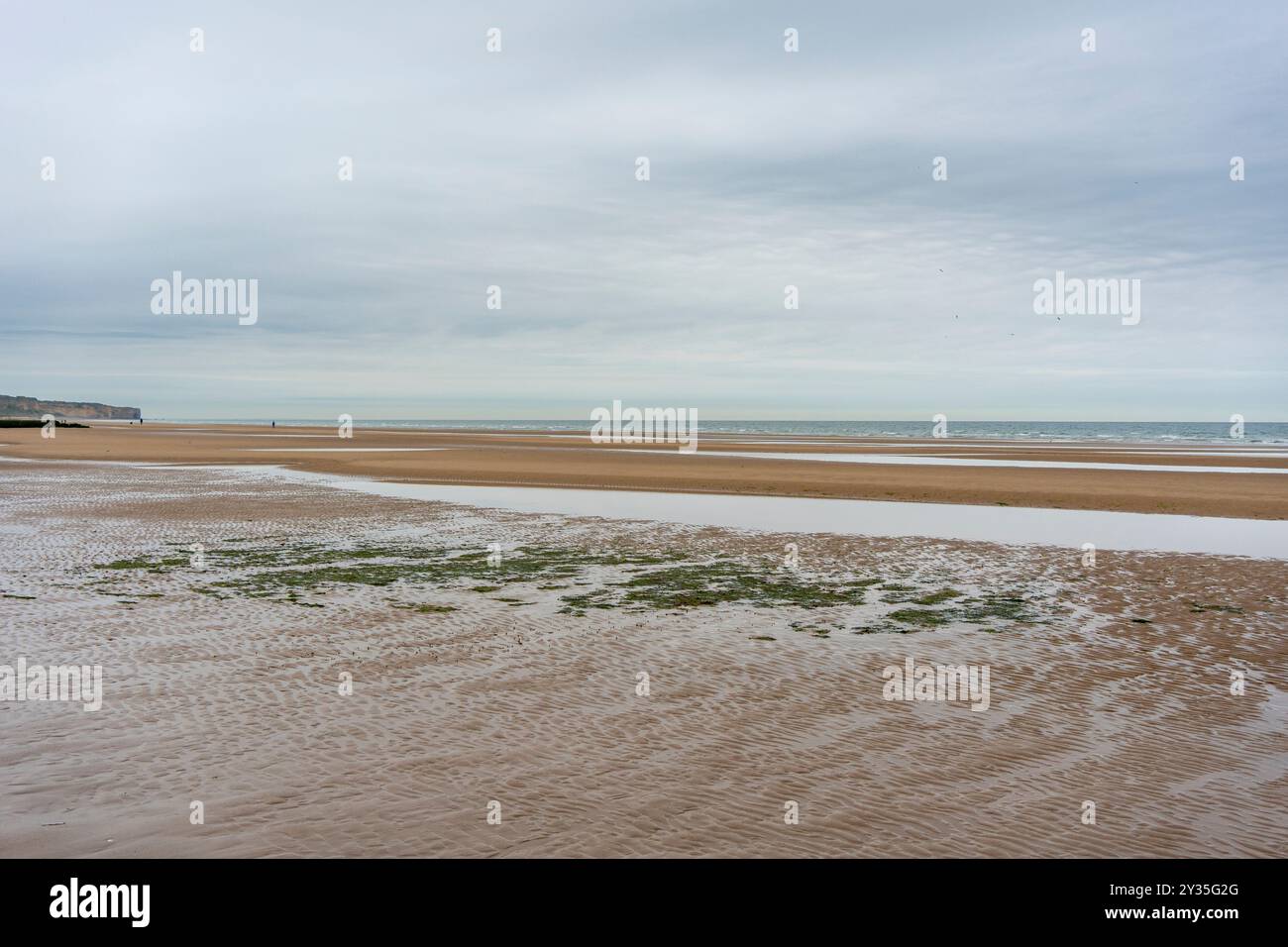 View in Omaha Beach, one of the five beaches on which the Normandy ...
