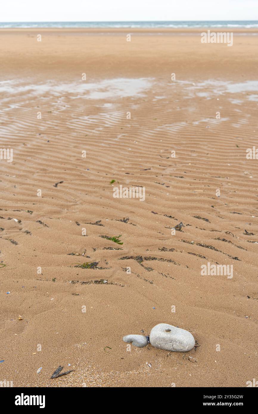 view in Omaha Beach, one of the five beaches on which the Normandy ...