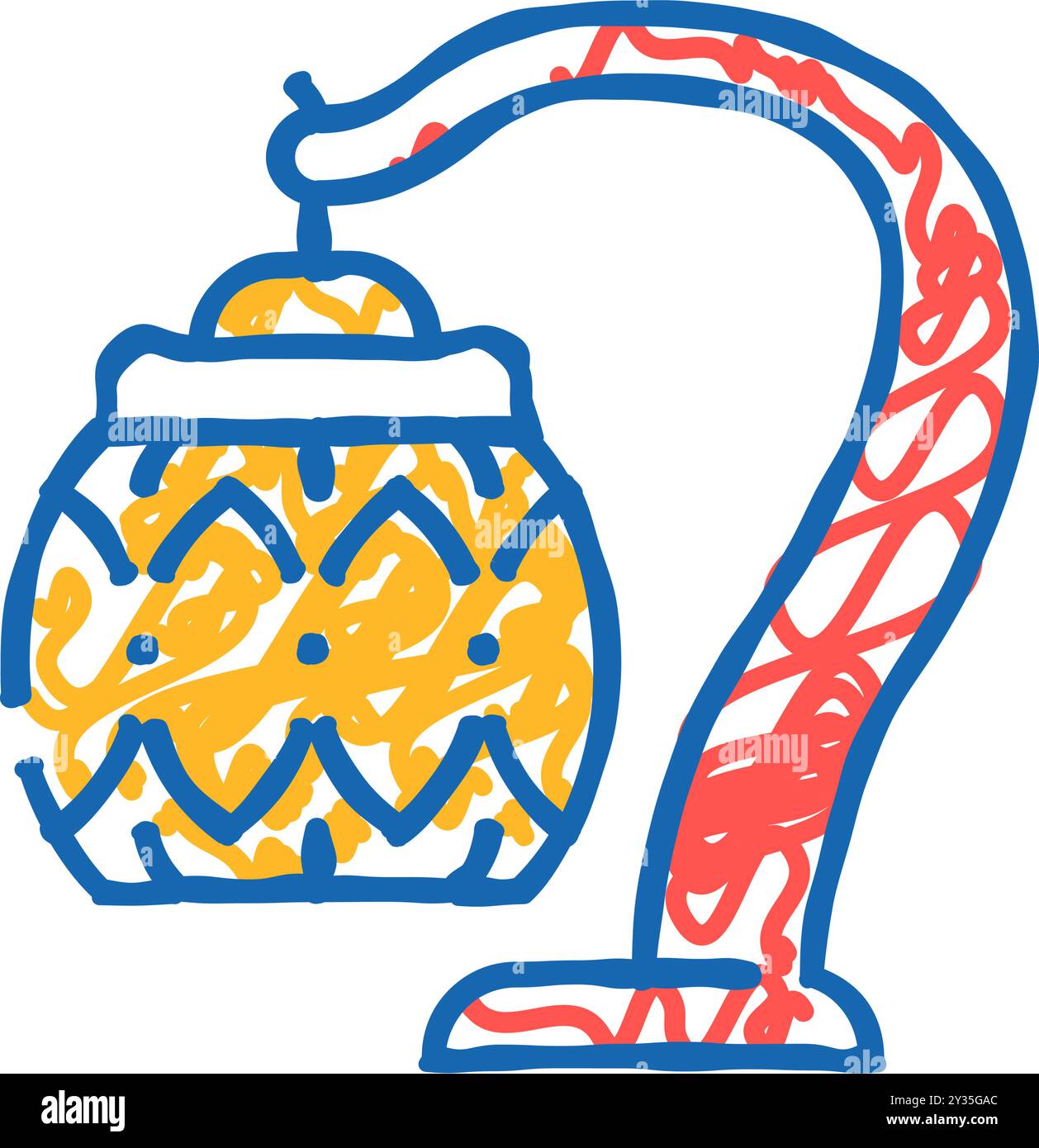 ancient style lamp icon doodle illustration Stock Vector Image & Art ...