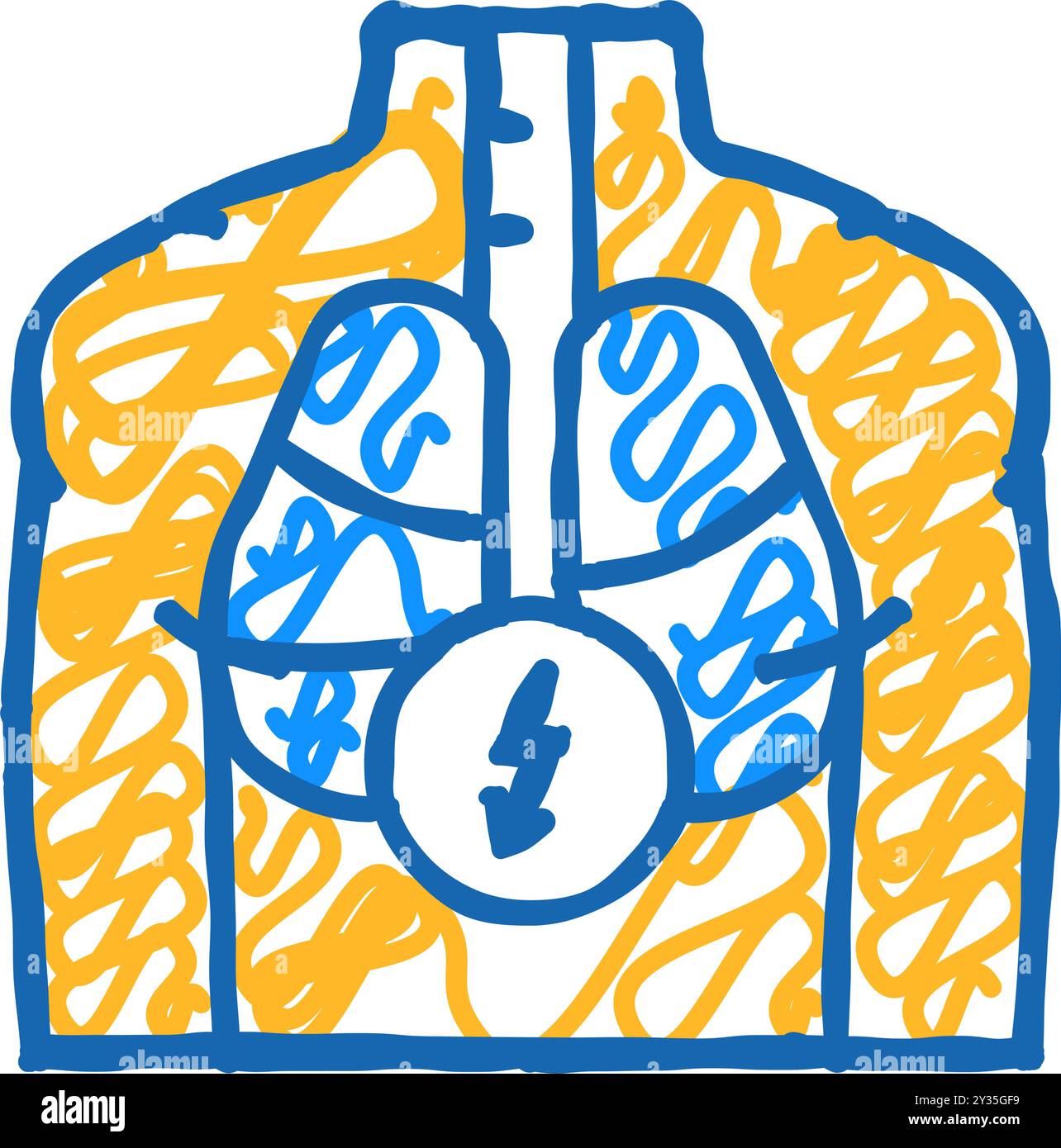 pain in lungs icon doodle illustration Stock Vector Image & Art - Alamy
