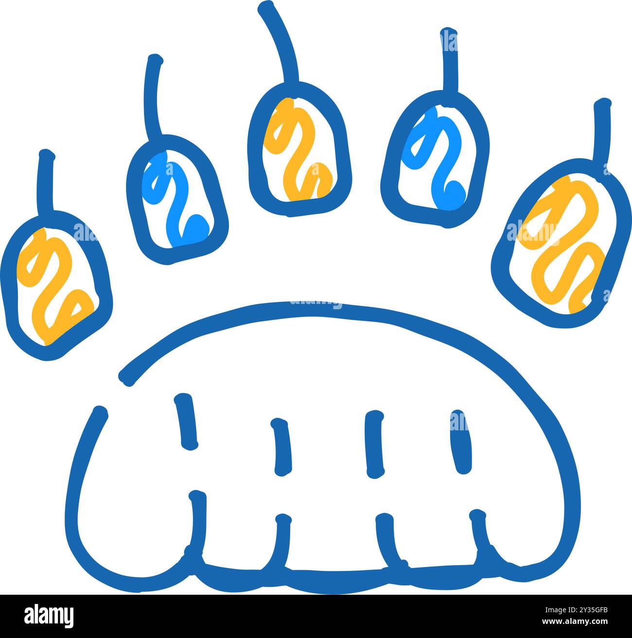 Pig hoof print Stock Vector Images - Alamy