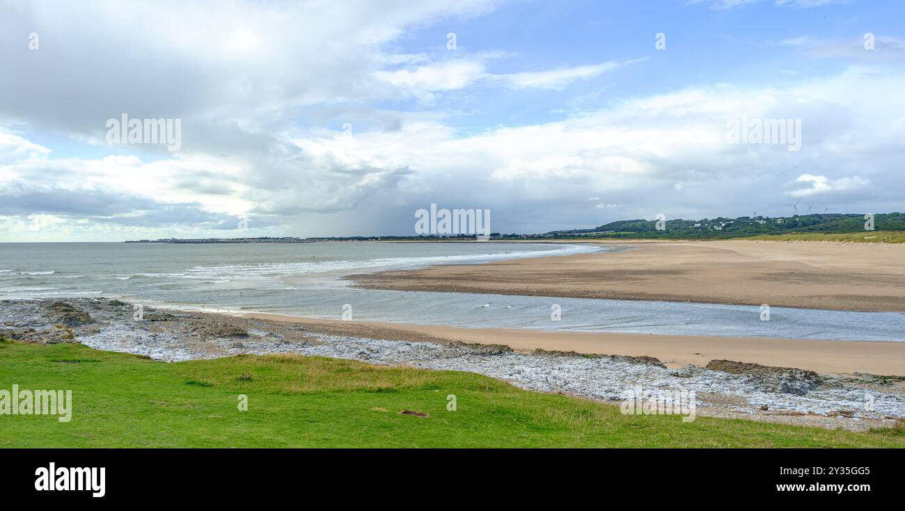 The final passage of the Ogmore River (Afon Ogwr) to where it enters ...