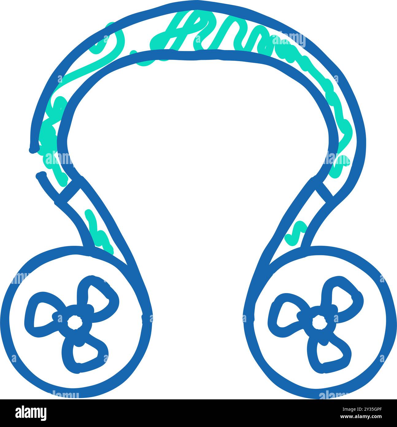 Neck fan Stock Vector Images - Alamy