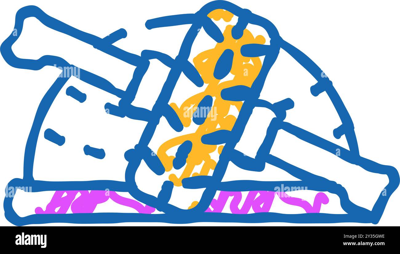 home training exercise icon doodle illustration Stock Vector Image ...