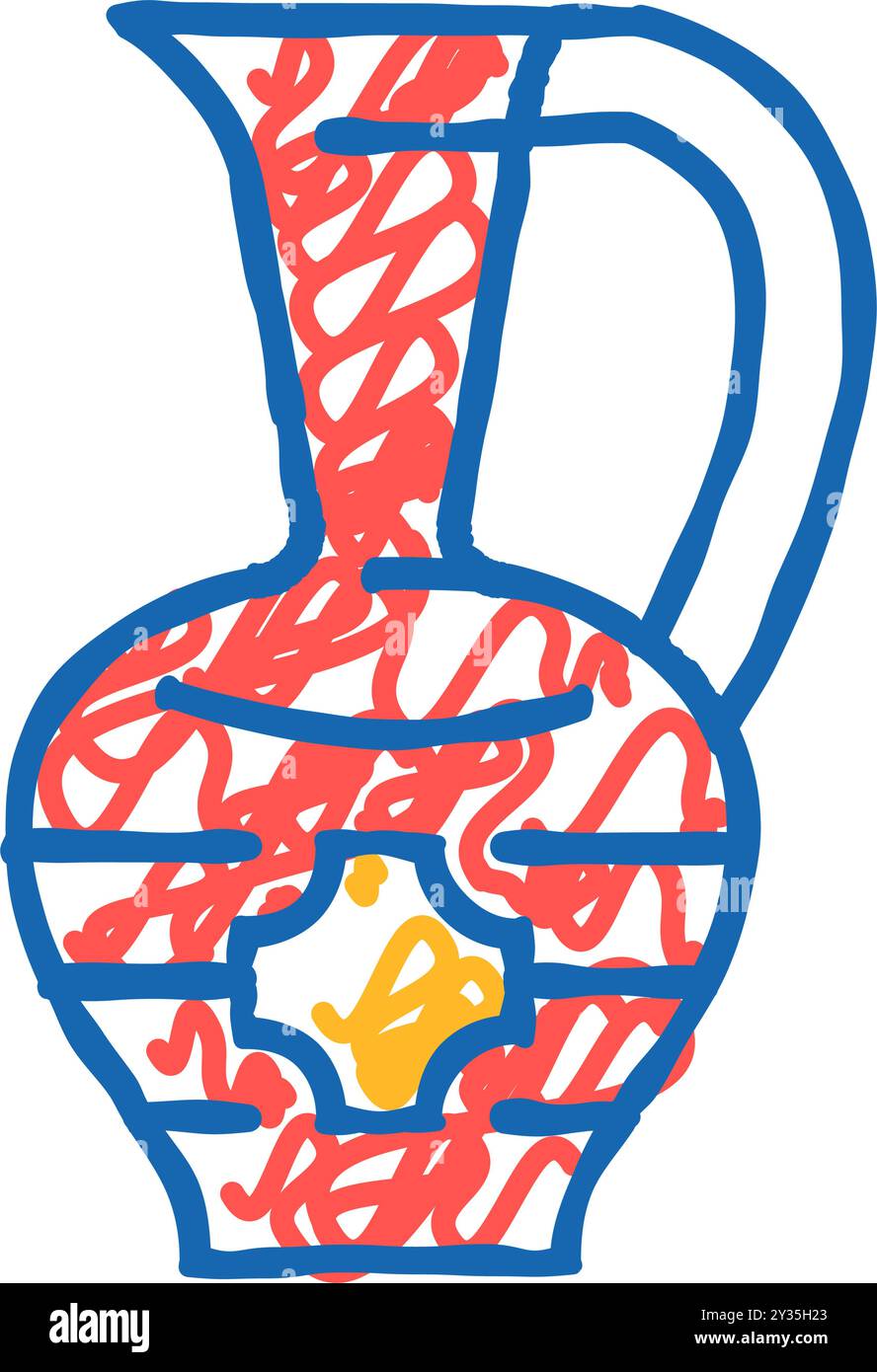 ornamental arabian jug icon doodle illustration Stock Vector Image ...