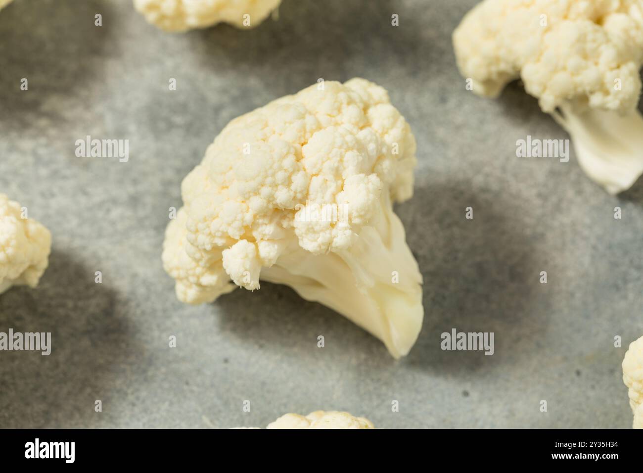 Organic Raw White Cauliflower Head Ready to Cook With Stock Photo - Alamy