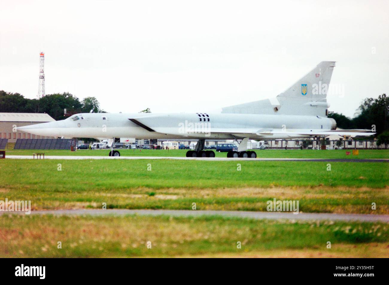 Ukrainian Air Force Tupolev Tu-22M3 Backfire C jet bomber number 57r ...