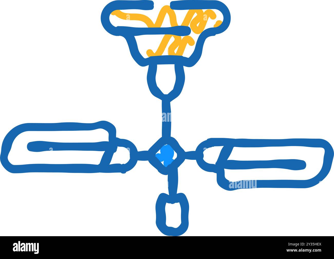 ceiling elegant fan icon doodle illustration Stock Vector Image & Art ...