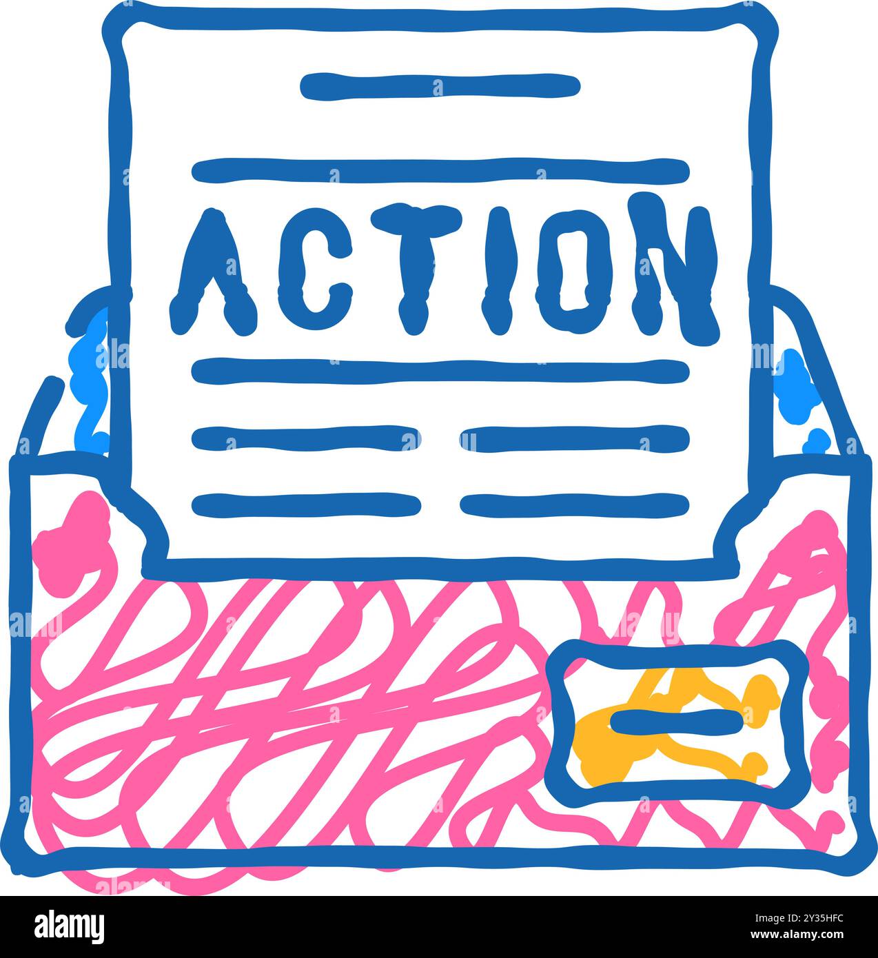 email message engagement icon doodle illustration Stock Vector Image ...