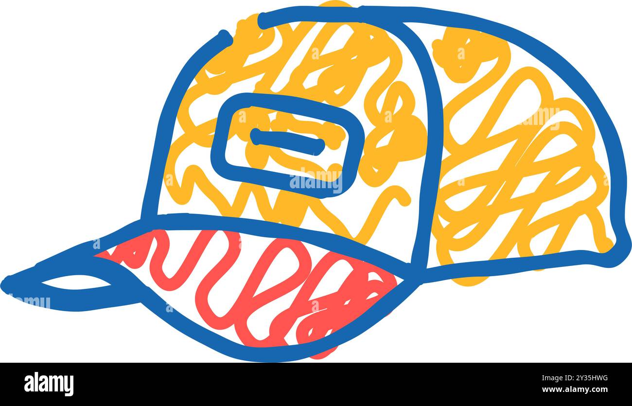 baseball cap icon doodle illustration Stock Vector Image & Art - Alamy