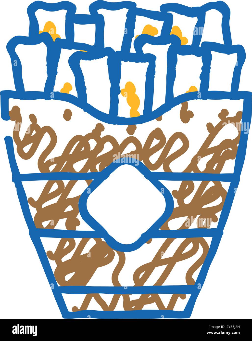 french fries icon doodle illustration Stock Vector Image & Art - Alamy